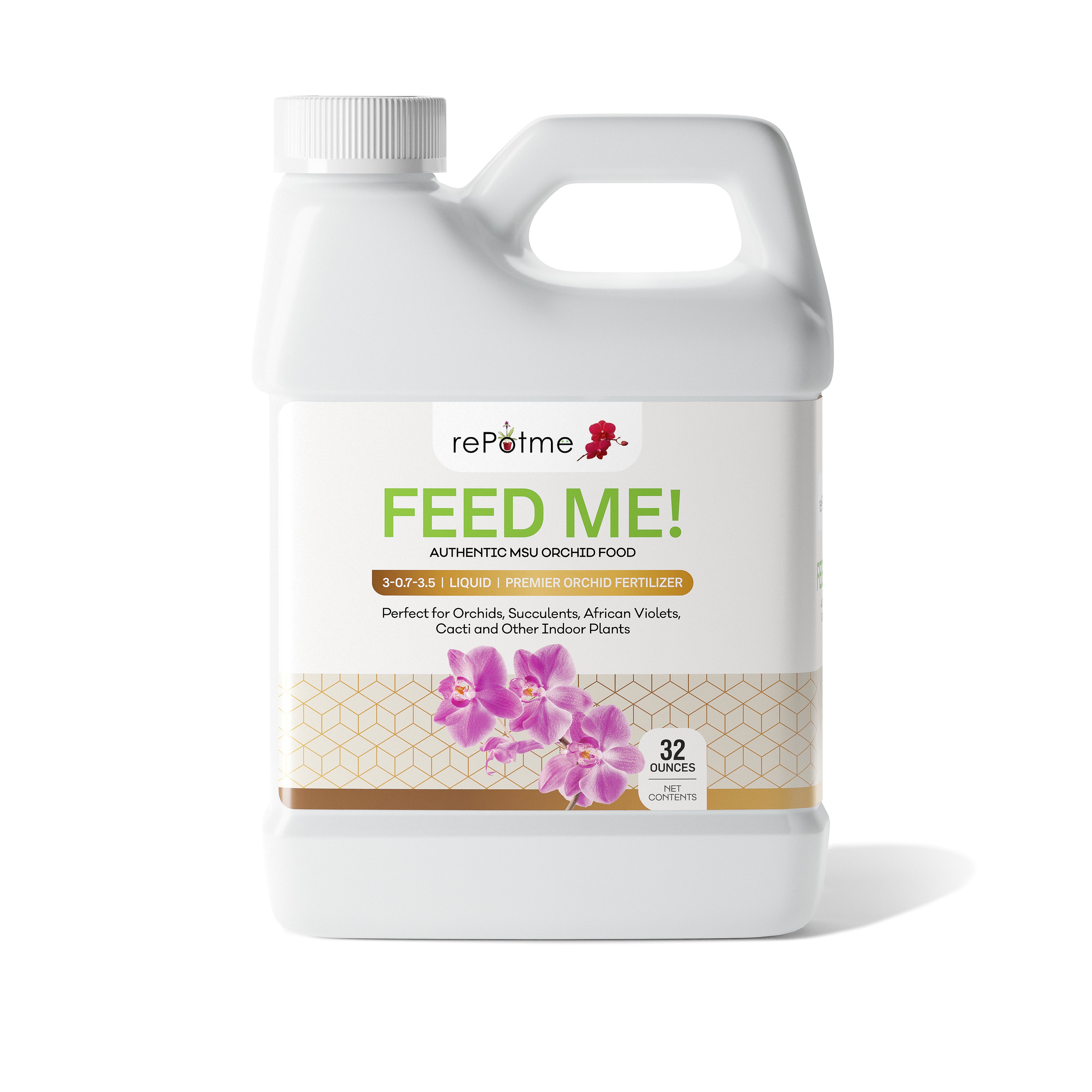 FEED ME! MSU Orchid Liquid Fertilizer - RO/Rain/Tap Water - 32 oz (Qua ...