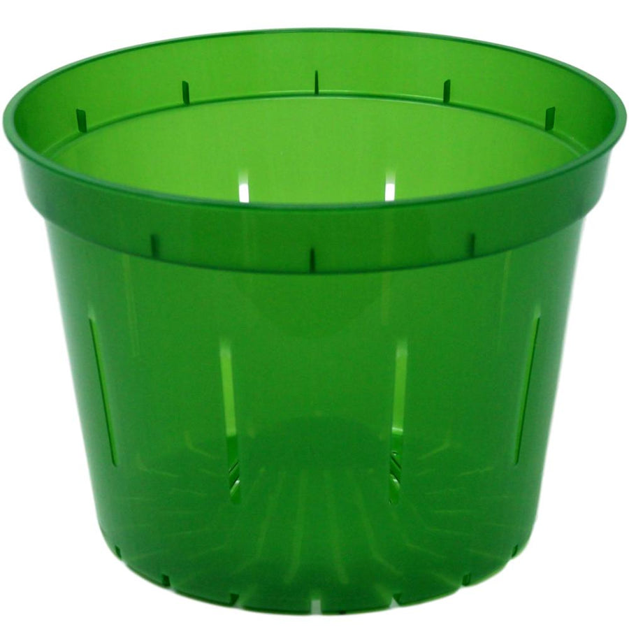 10" Green Emerald Slotted Orchid Pot – rePotme